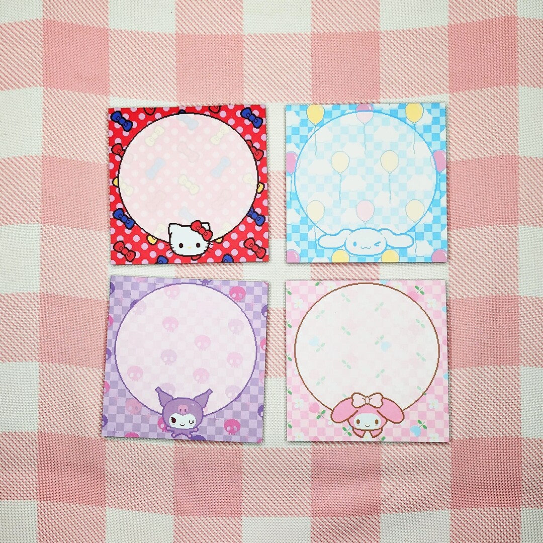 Cute Mascot Sticky Notes - Cat, Puppy, Bunny, Imp - Etsy