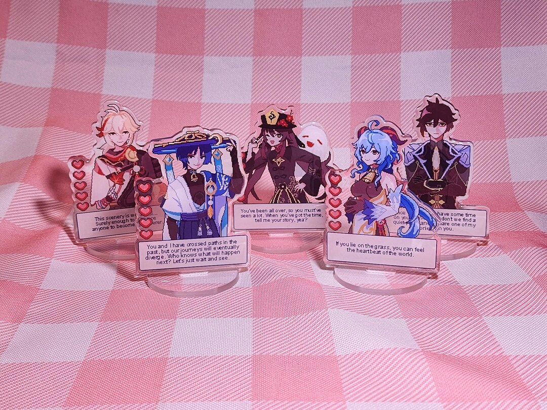 Genshin Impact Dating Sim Single Sided Standees - Etsy