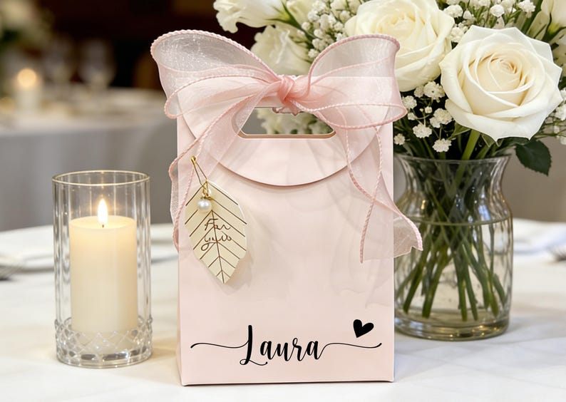 Personalized Name Gift Bags/wedding Favor Bag With Ribbon/bridal Shower ...