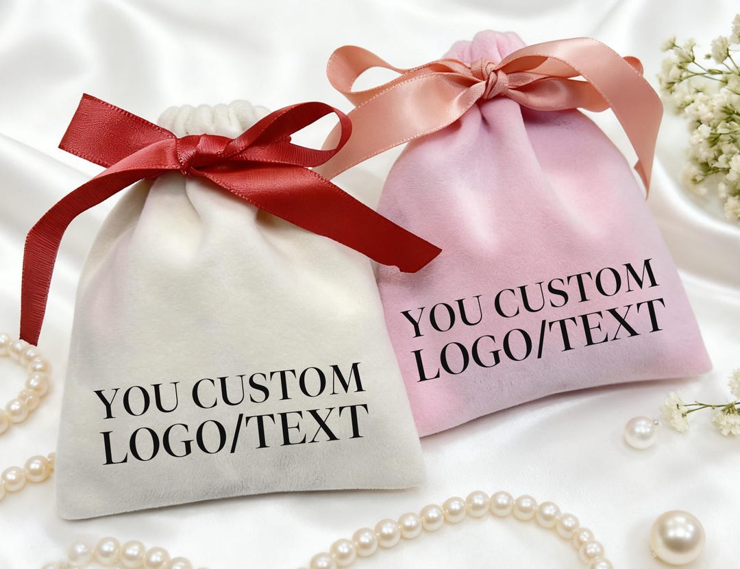 Custom Logo Jewelry Pouch, Velvet Gift Bags, Personalized Jewelry Bags ...