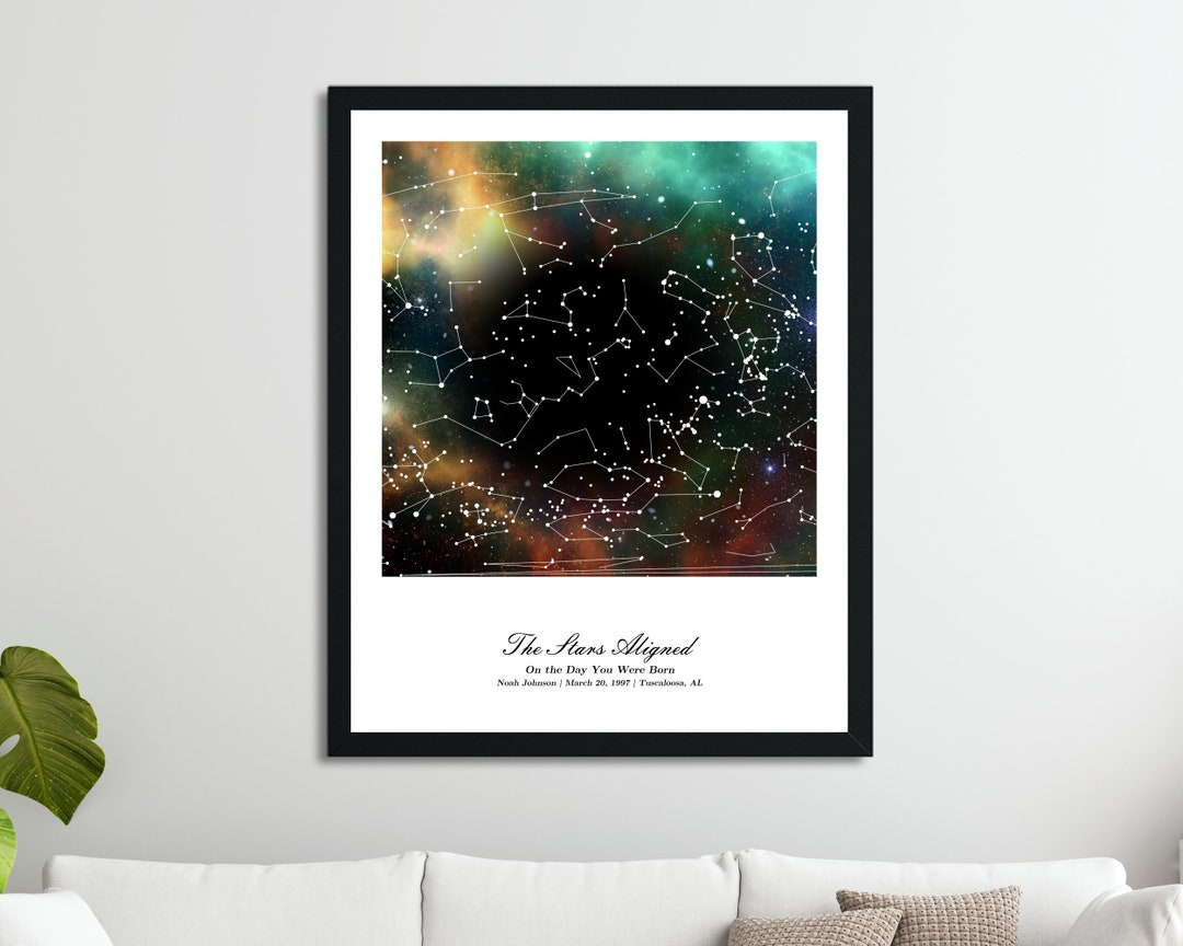 The Stars Aligned, Custom OUR STARS ALIGNED Couple Star Map ...