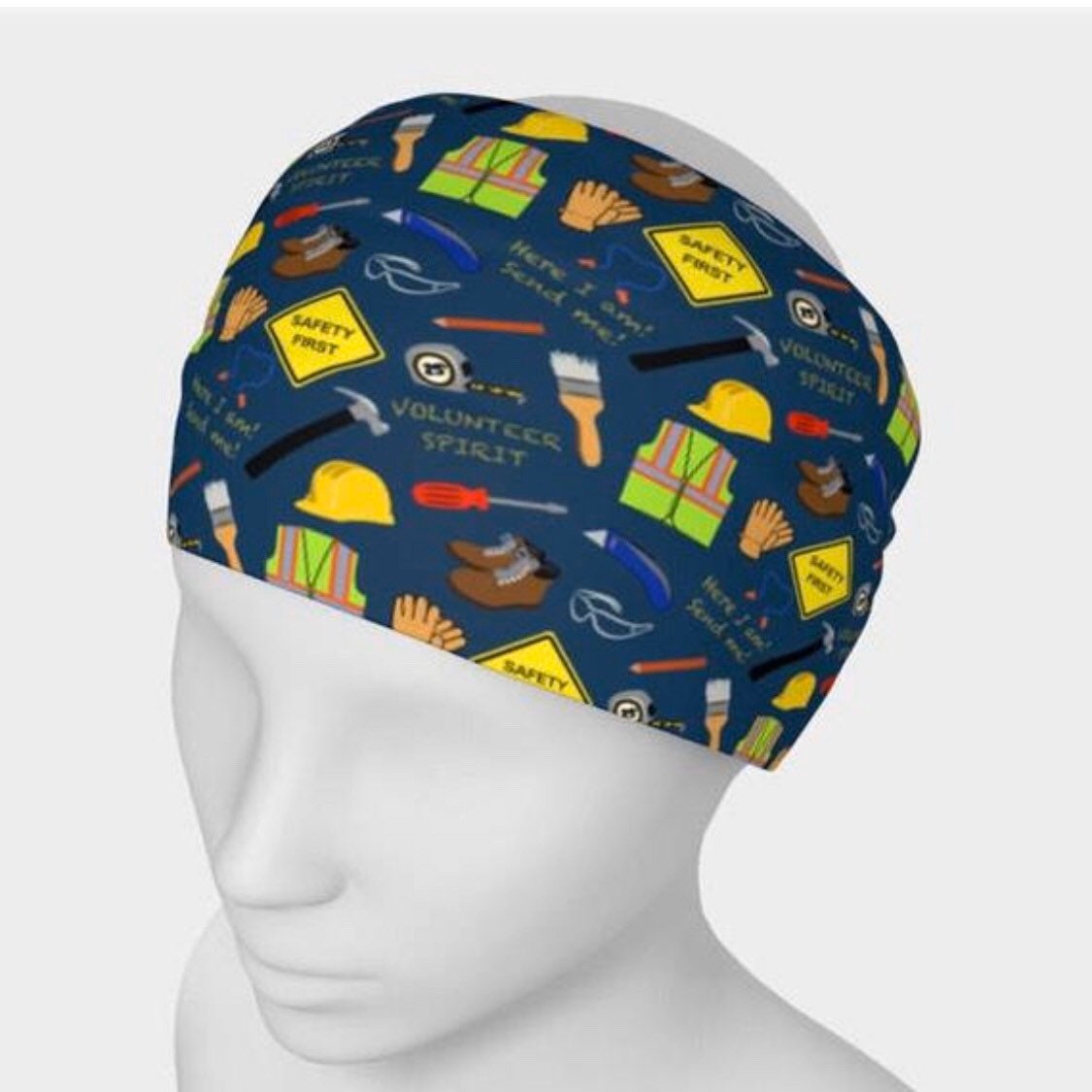 Safety First Construction Volunteer Headband - Etsy
