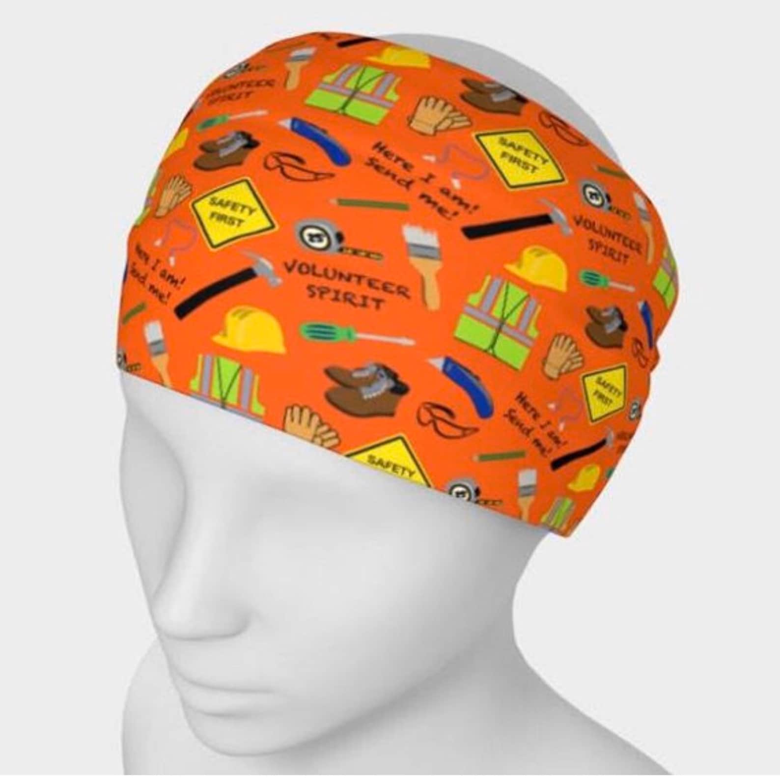 Safety First Construction Volunteer Headband - Etsy