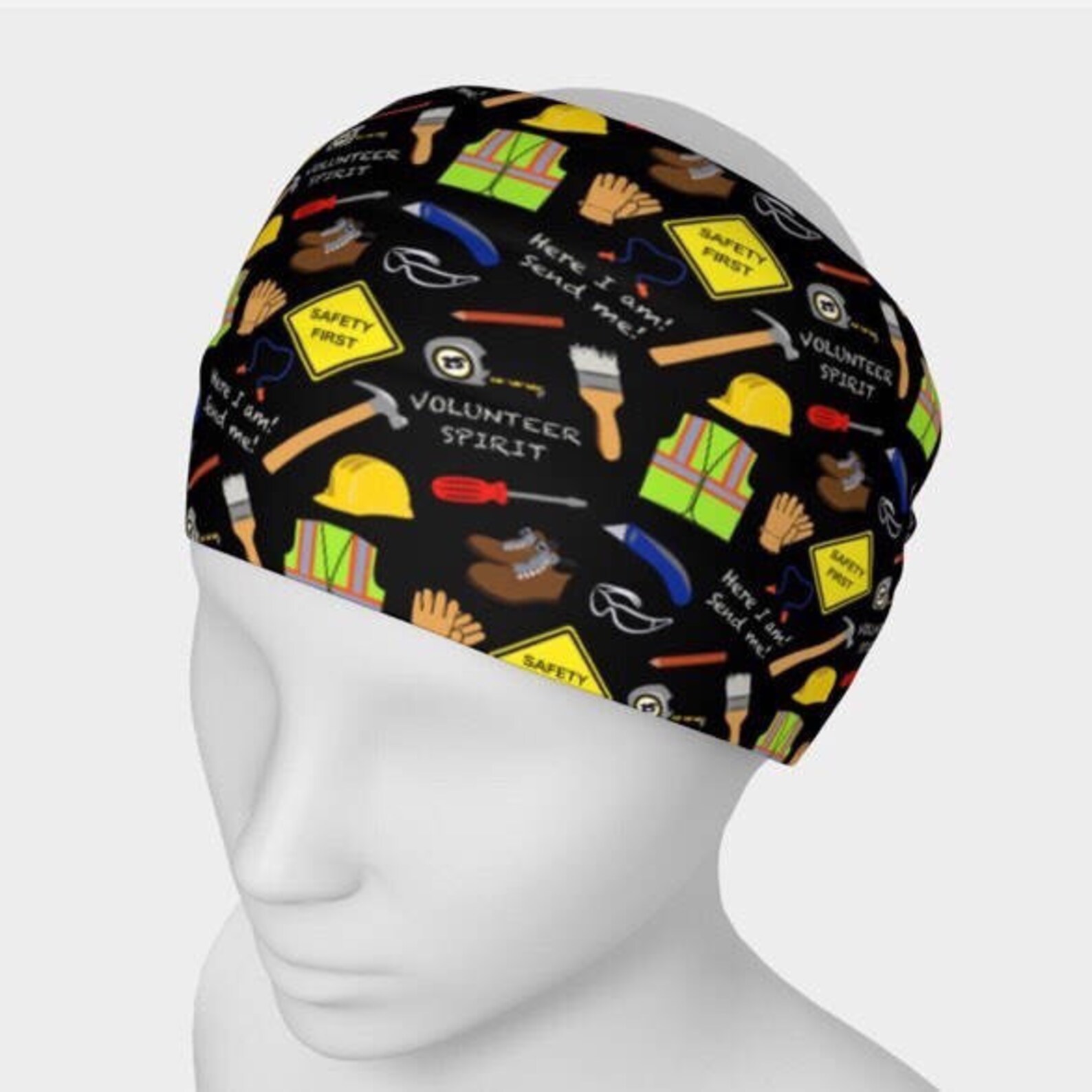 Safety First Construction Volunteer Headband - Etsy
