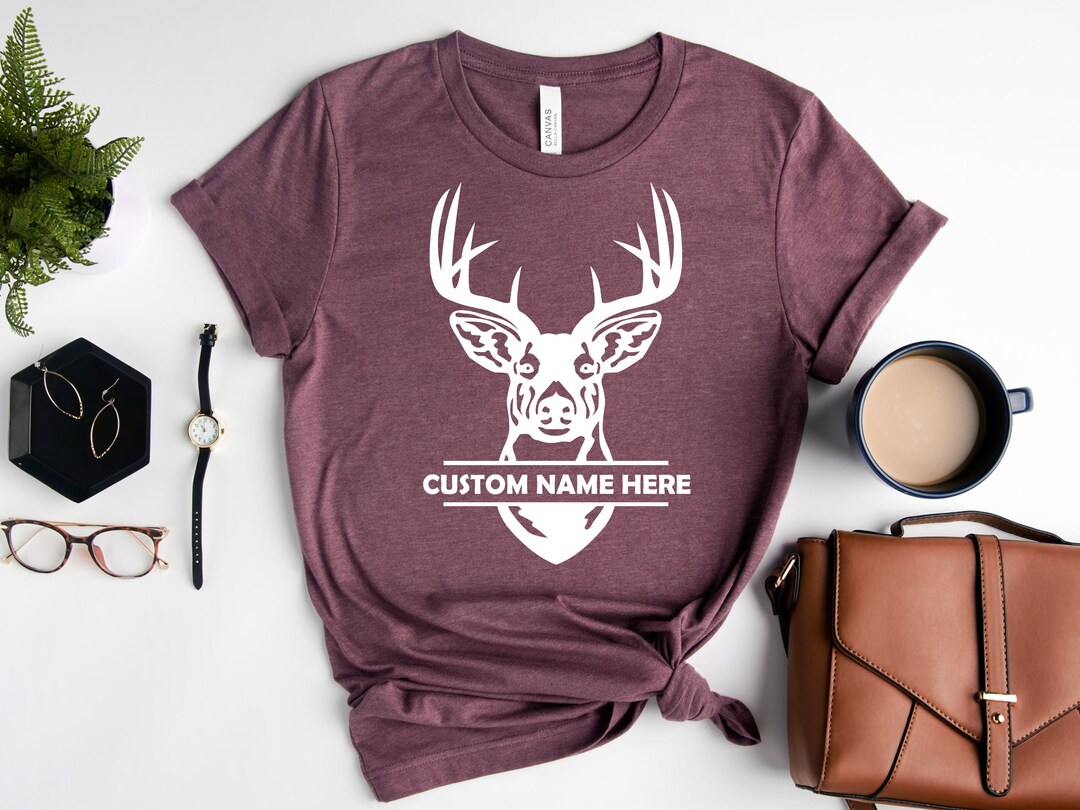 Personalized Buck Taxidermy Print, Hunting Lover Shirt, Deer Hunting ...