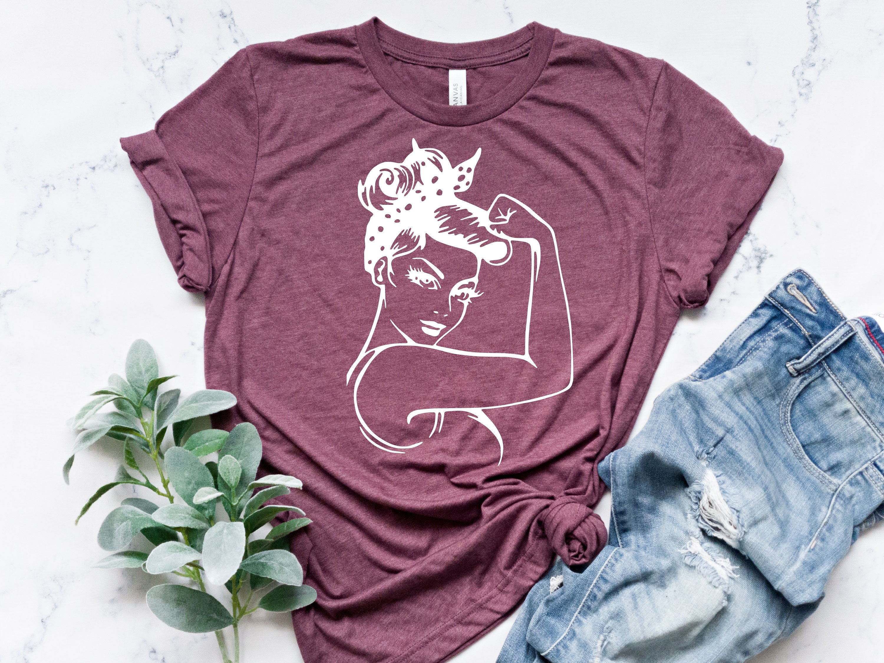 Power Woman With Muscles Shirt Strong Woman Shirt | Etsy