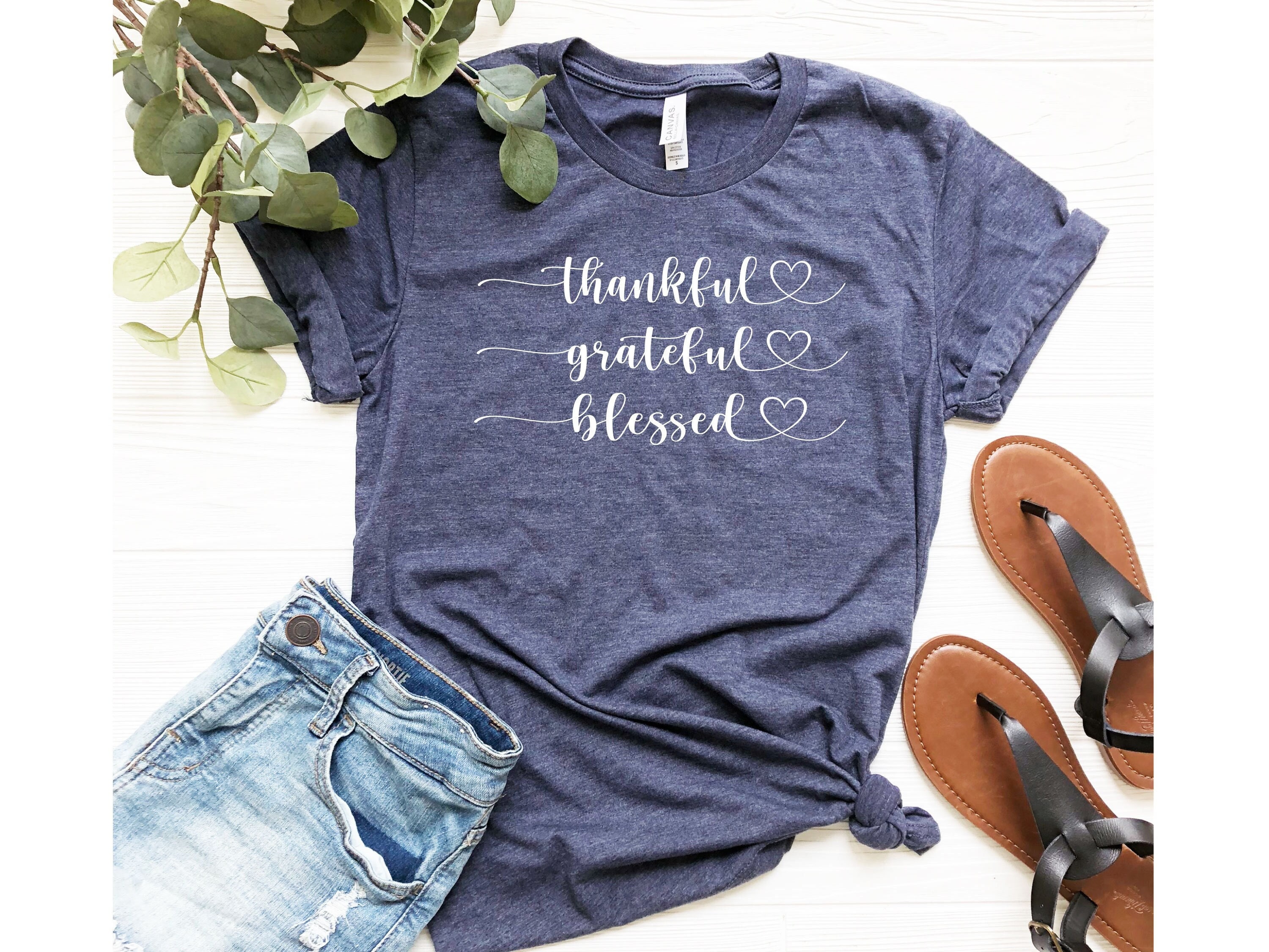 Thankful Shirt, Grateful Shirt, Blessed Shirt, Thanksgiving Gifts ...