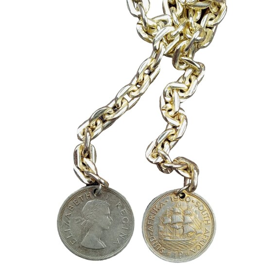Vintage Queen Elizabeth Regina Coin Belly Chain Belt … - Gem