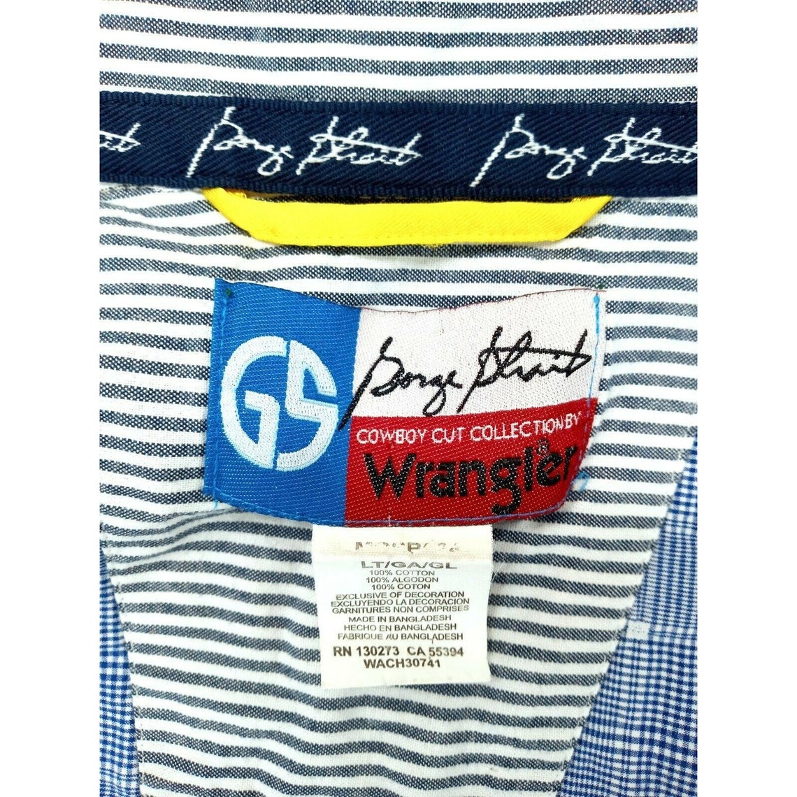 George Strait Men's Wrangler Western Shirt LT Cowboy Cut Collection ...