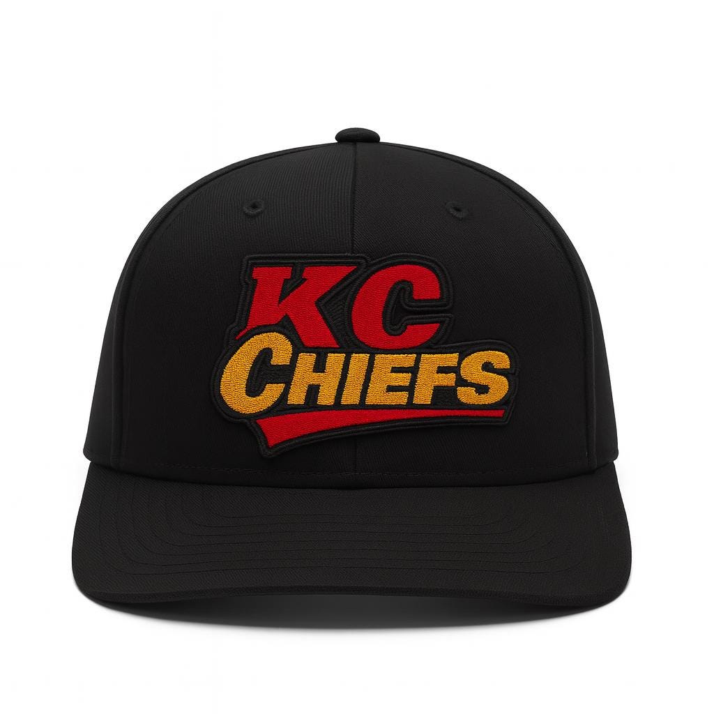 KC Chiefs Embroidered Patch: Kansas City Football, Red & Gold Applique ...