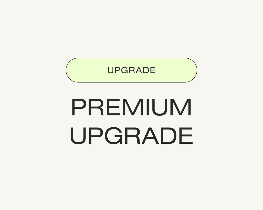 Premium Upgrade Template Design - Etsy