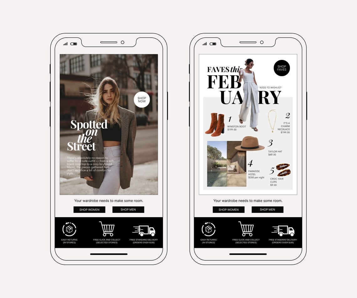 Editable Email Templates Email Marketing Product Marketing - Etsy