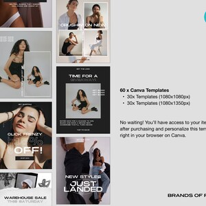 EDITABLE Fashion Instagram Template Instagram Fashion Templates Fashion ...