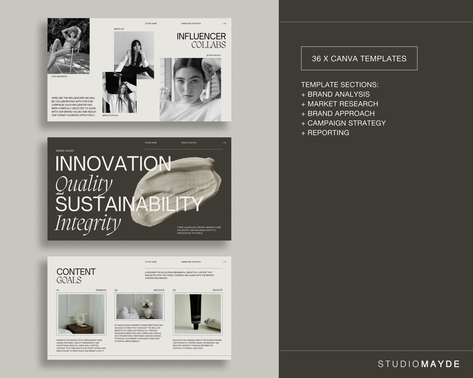 Marketing Strategy Template | Marketing Strategy | Content Strategy ...