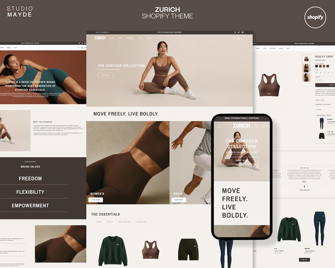 Shopify Template | Fashion Shopify Theme | Shopify Website | Neutral ...