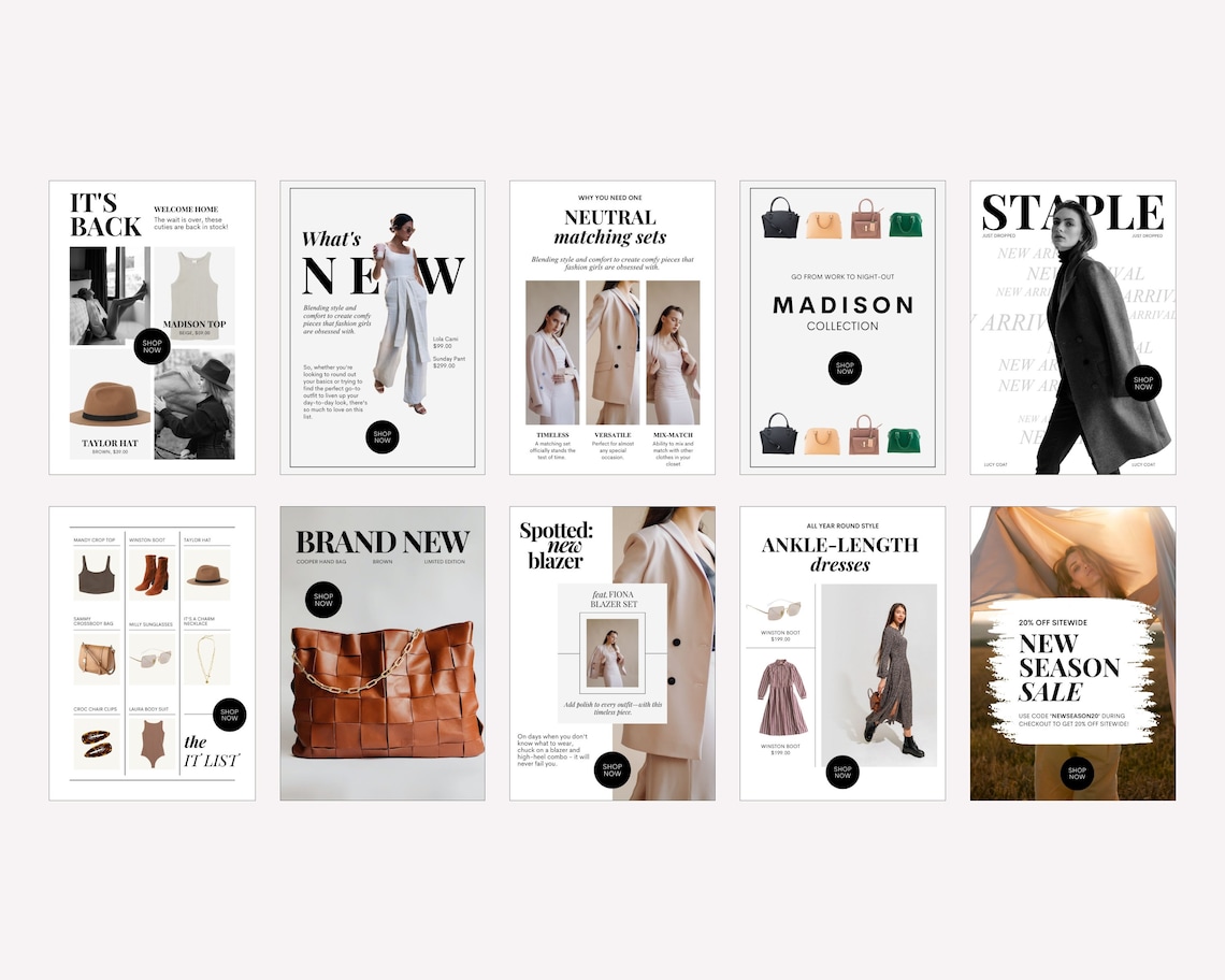 Editable Email Templates Email Marketing Product Marketing - Etsy