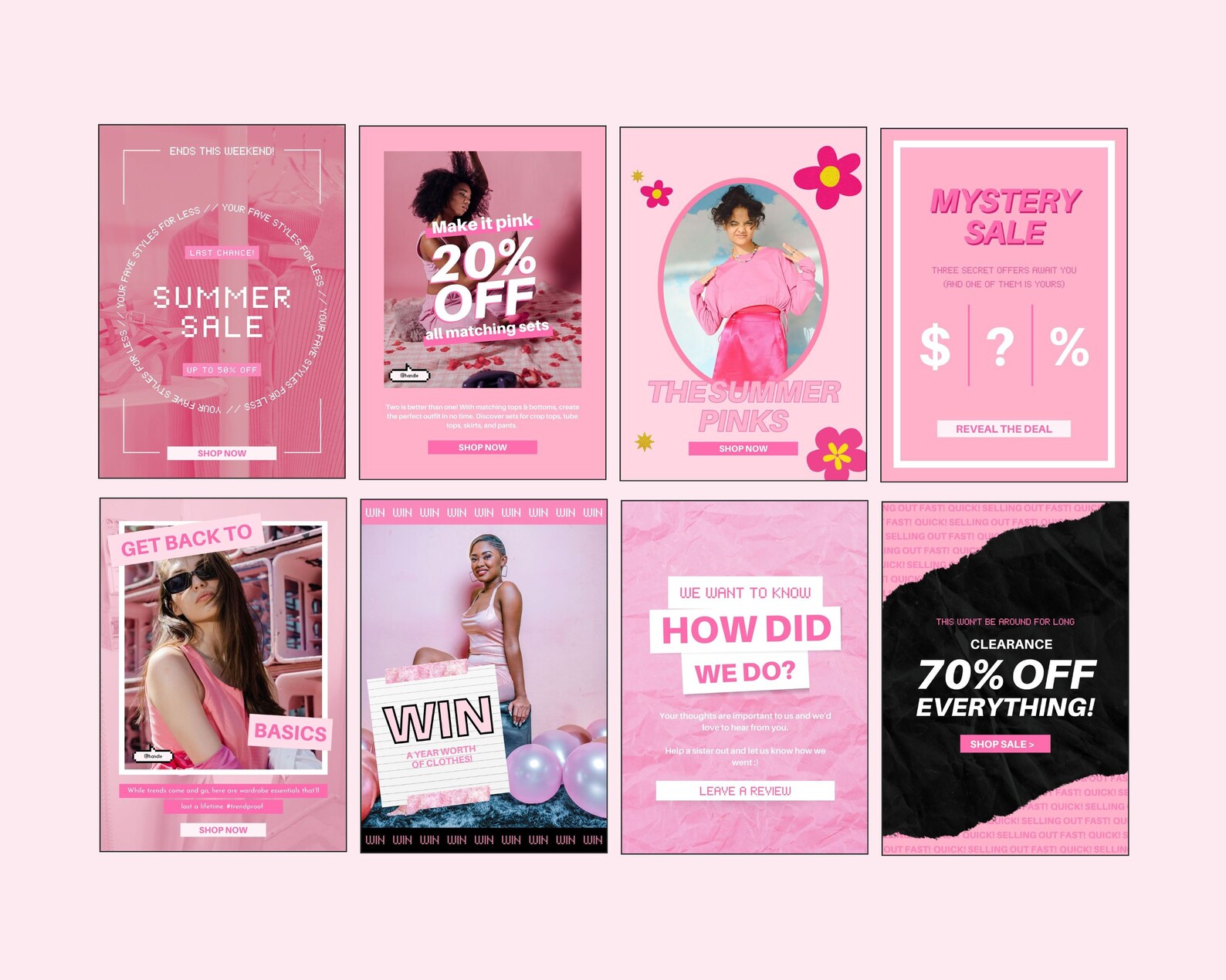 Editable Email Templates Pink Email Marketing Product - Etsy