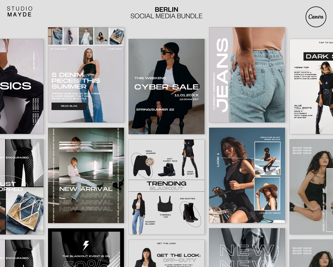 EDITABLE Fashion Instagram Template | Instagram Fashion Templates ...