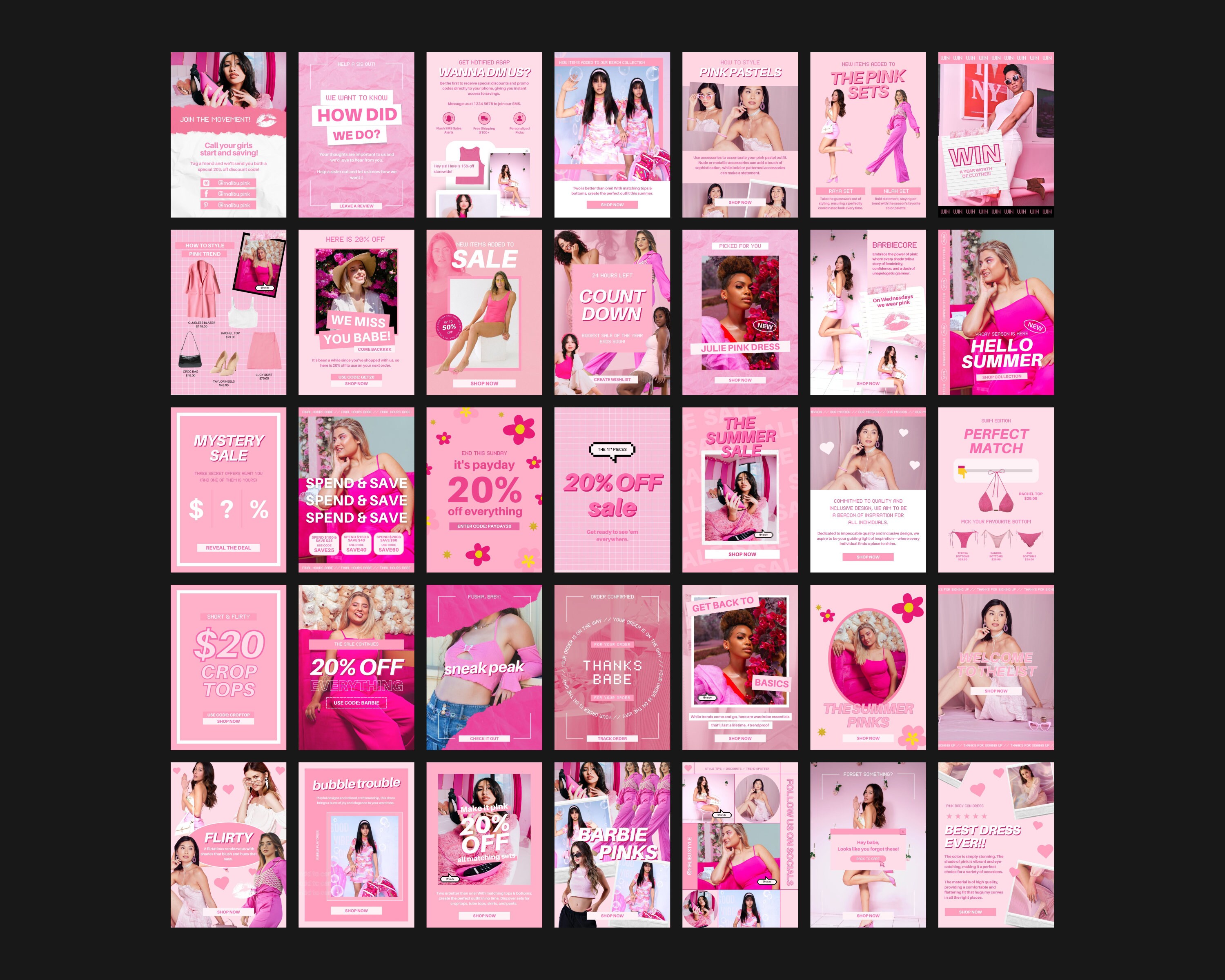 Editable Email Templates | Pink Email Marketing | Product Marketing ...