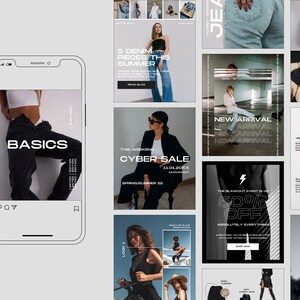 EDITABLE Fashion Instagram Template Instagram Fashion Templates Fashion ...