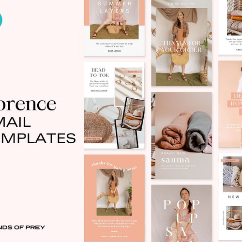 Editable Email Templates Pink Email Marketing Product - Etsy