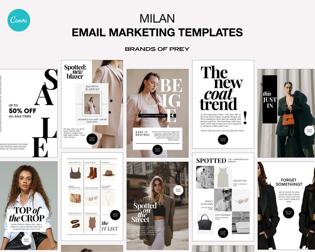 Editable Email Templates Email Marketing Product Marketing - Etsy