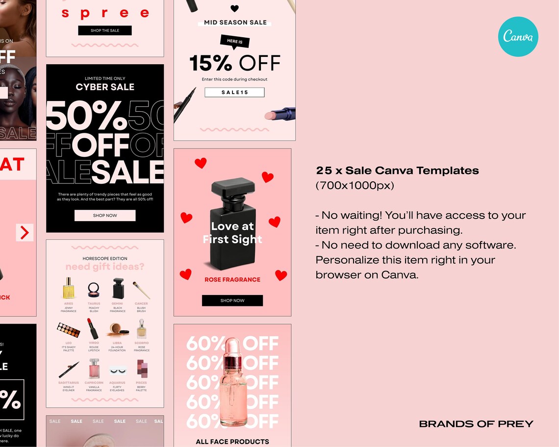 Editable Sale Email Templates Email Marketing Product - Etsy