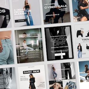 EDITABLE Fashion Instagram Template | Instagram Fashion Templates ...