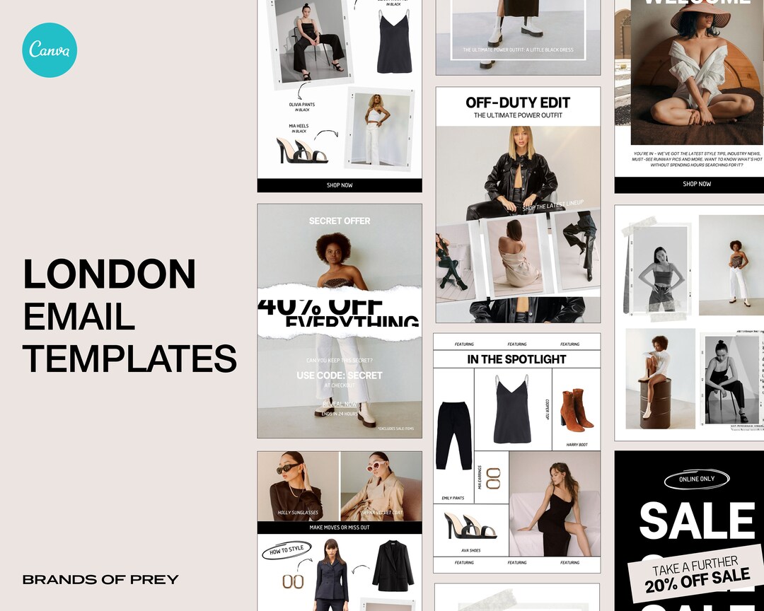 Editable Email Templates Email Marketing Product Marketing - Etsy