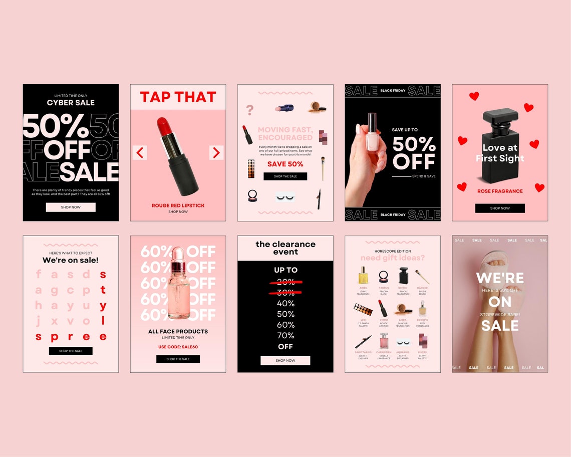 Editable Sale Email Templates Email Marketing Product - Etsy