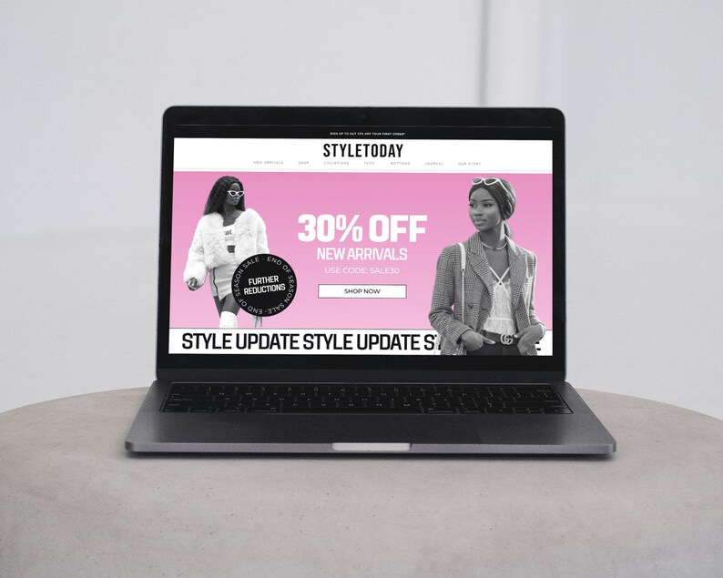 Editable Website Banners Shopify Banner Web Banner DIY - Etsy