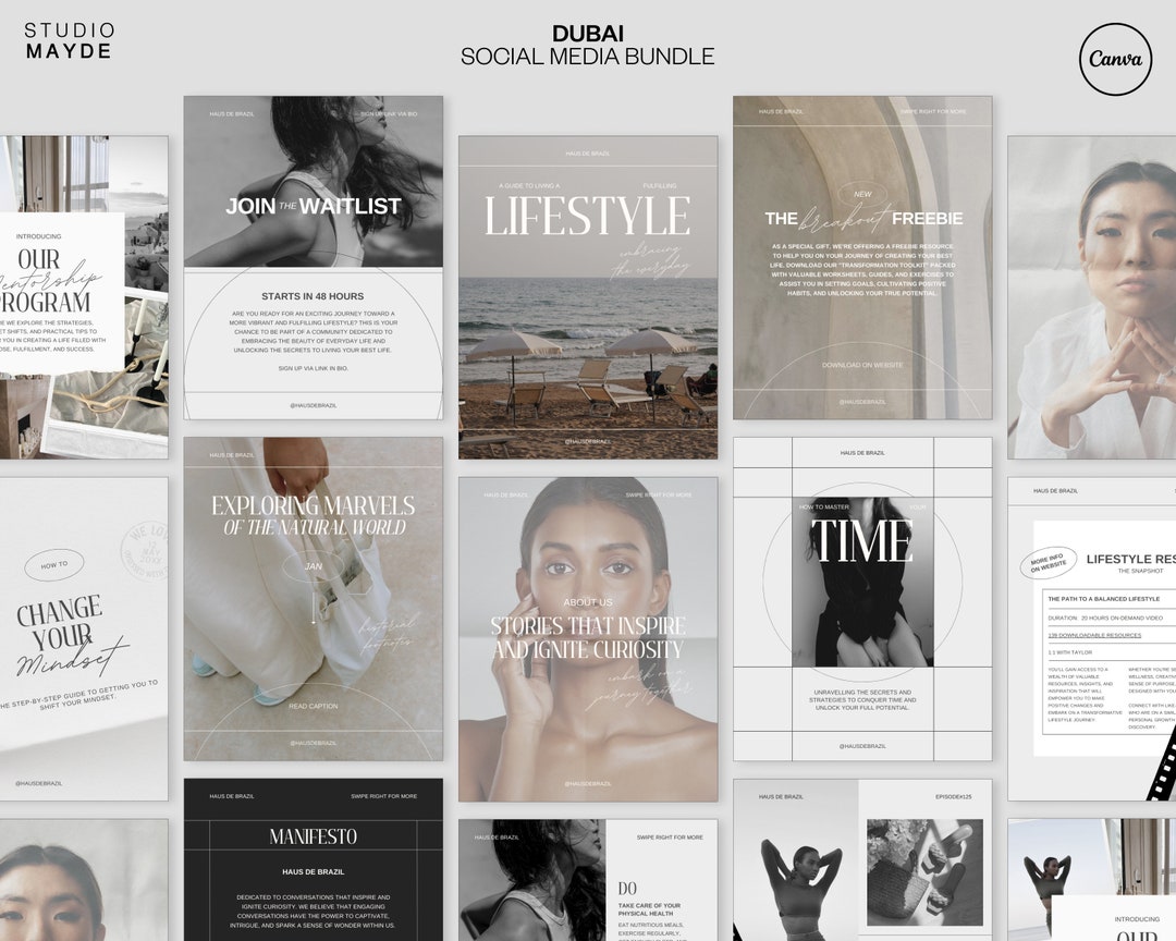 EDITABLE Coach Instagram Template Instagram Blogger Templates Lifestyle ...