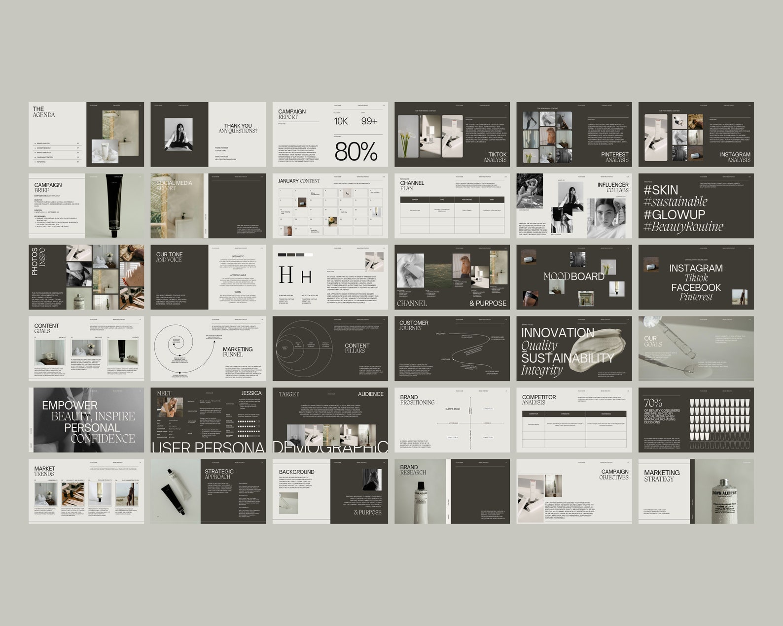 Marketing Strategy Template | Marketing Strategy | Content Strategy ...