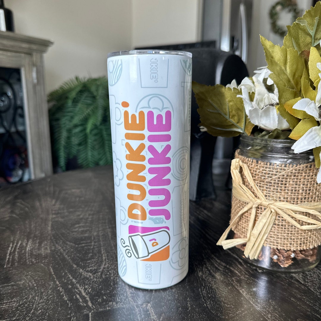 20oz Dunkie Junkie Tumbler, Sublimation Tumbler, Gift, Insulated ...