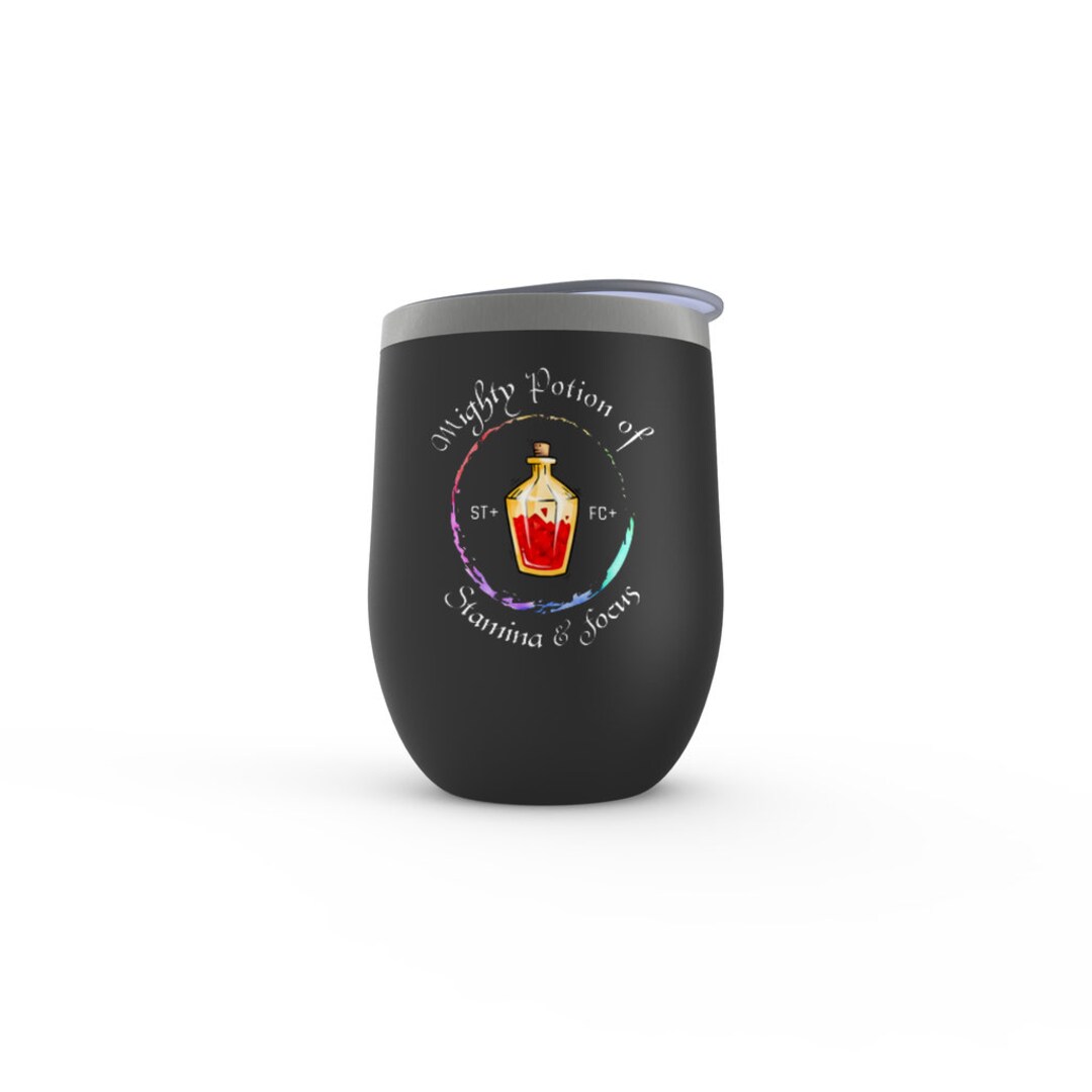 Splintery Stamina and Focus Potion Wine Tumbler, Rpg Wizard Magic ...