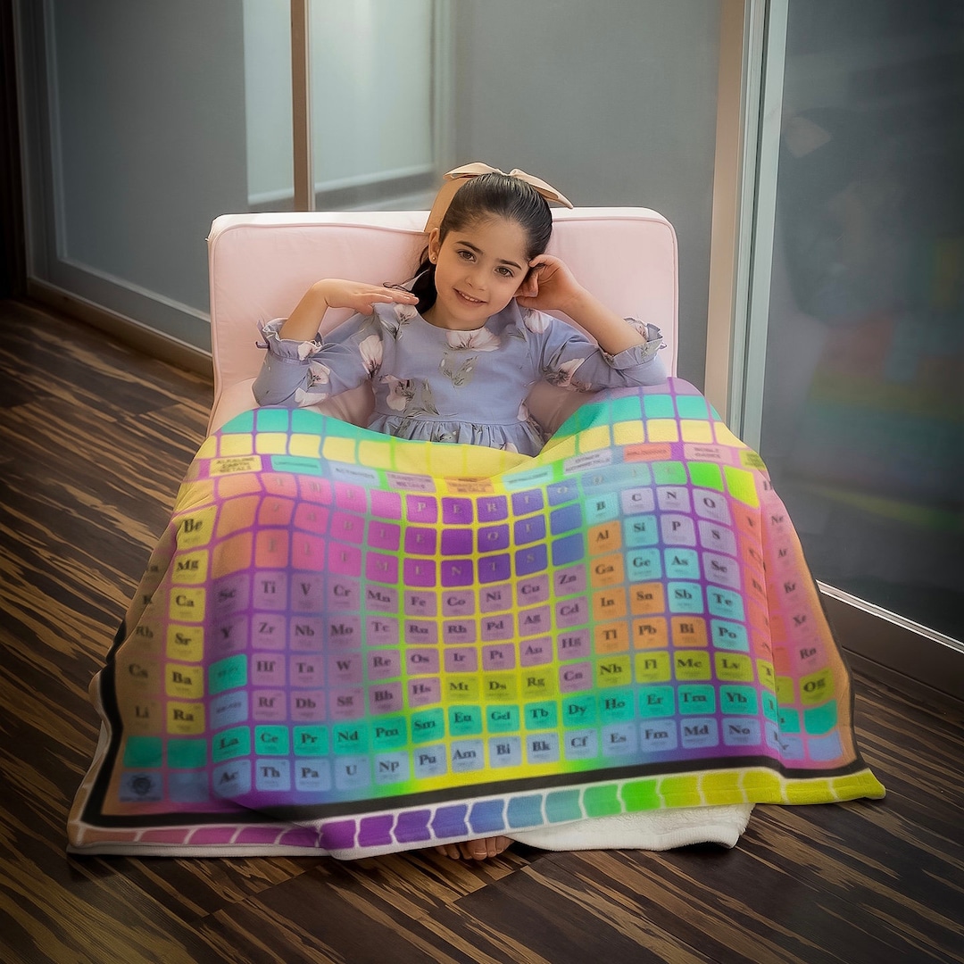 Splintery Periodic Table of Elements Throw Blanket for Hyperlexic and ...