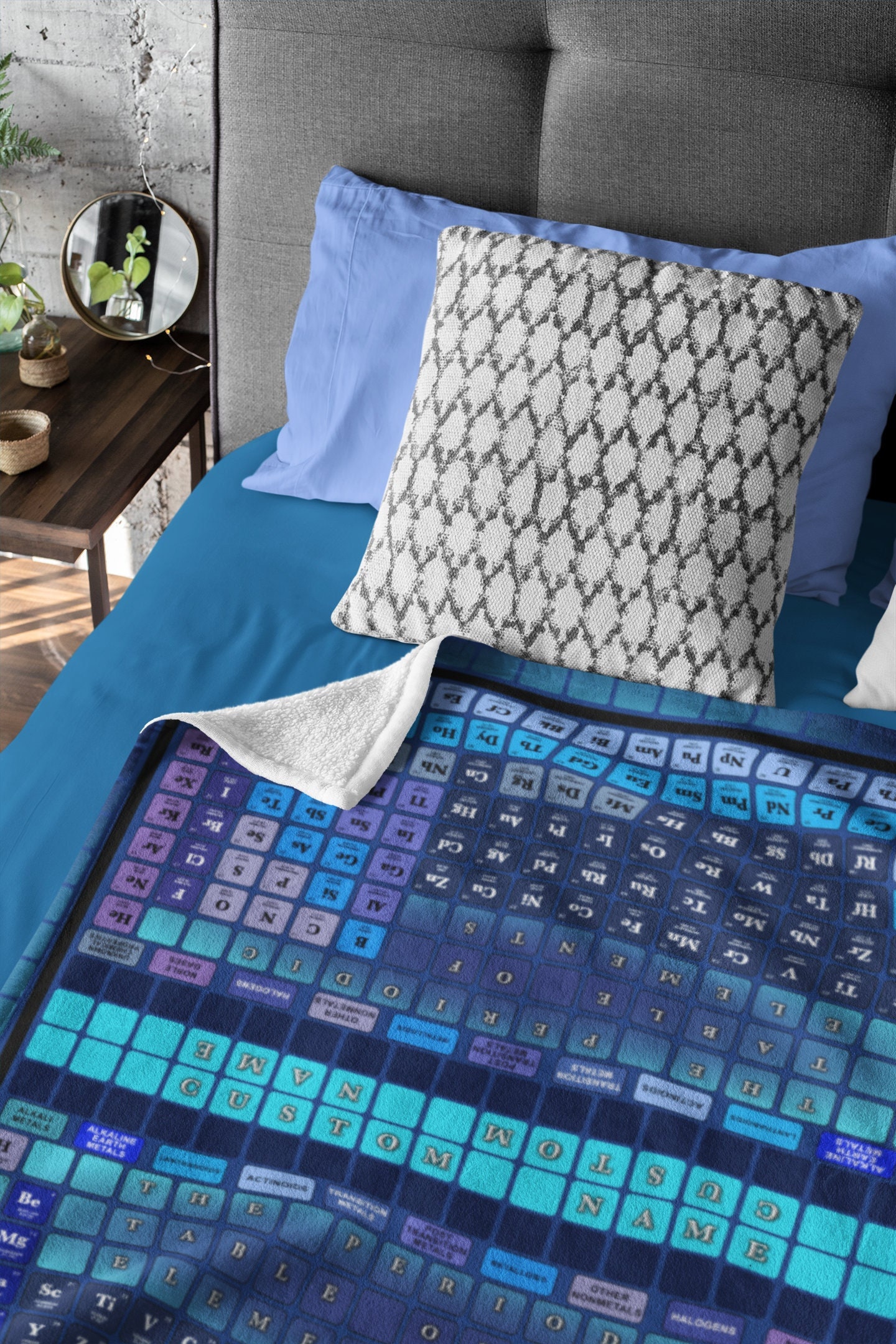 Splintery Periodic Table Sherpa Blanket Ultra Soft and Silky With Faux ...