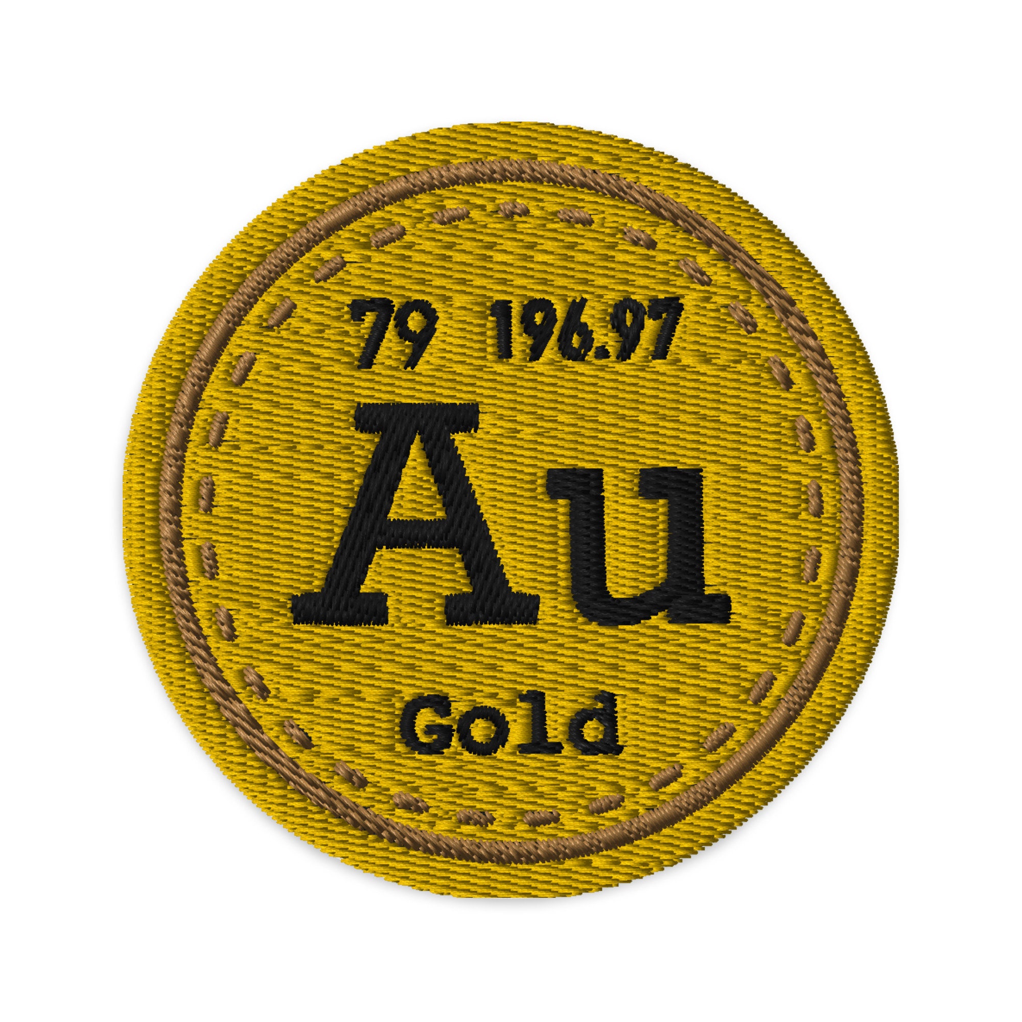 Splintery AU Gold Symbol Embroidered Patch Perdiodic Table Science ...
