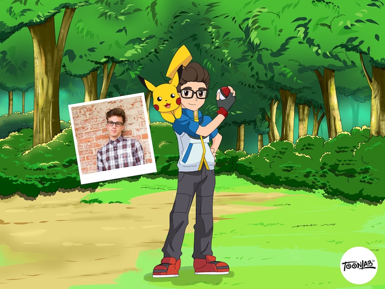 Custom POKEMON Character Portrait From Photo DIGITAL COPY - Etsy