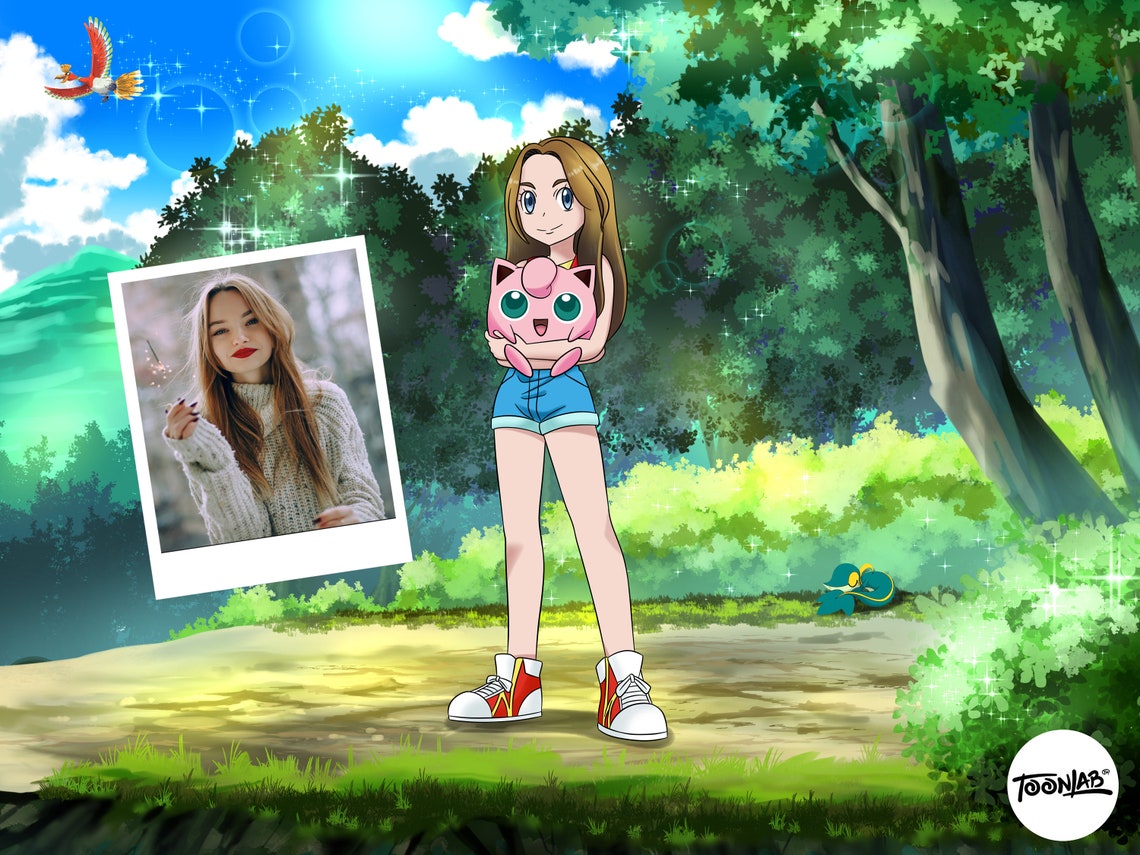 Custom POKEMON Character Portrait From Photo DIGITAL COPY - Etsy
