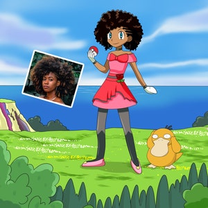 Custom POKEMON Character Portrait From Photo (DIGITAL COPY ...