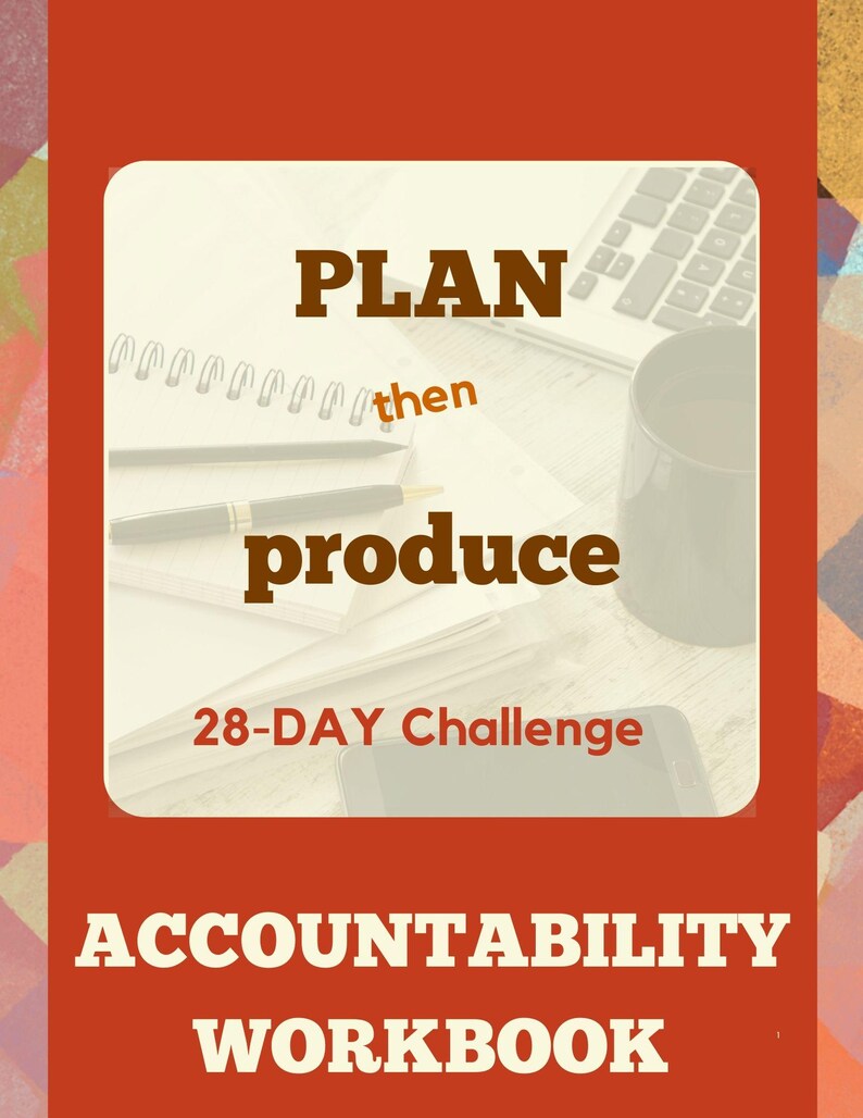 Plan Then Produce Accountability Workbook - Etsy
