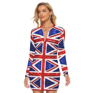 Union Jack Dress, England, Women, Ladies, Teens, Girls, Uk Flag, Gifts ...