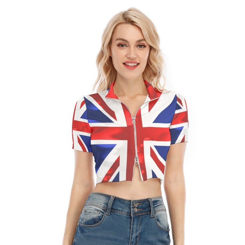 Union Jack Crop Top - Etsy