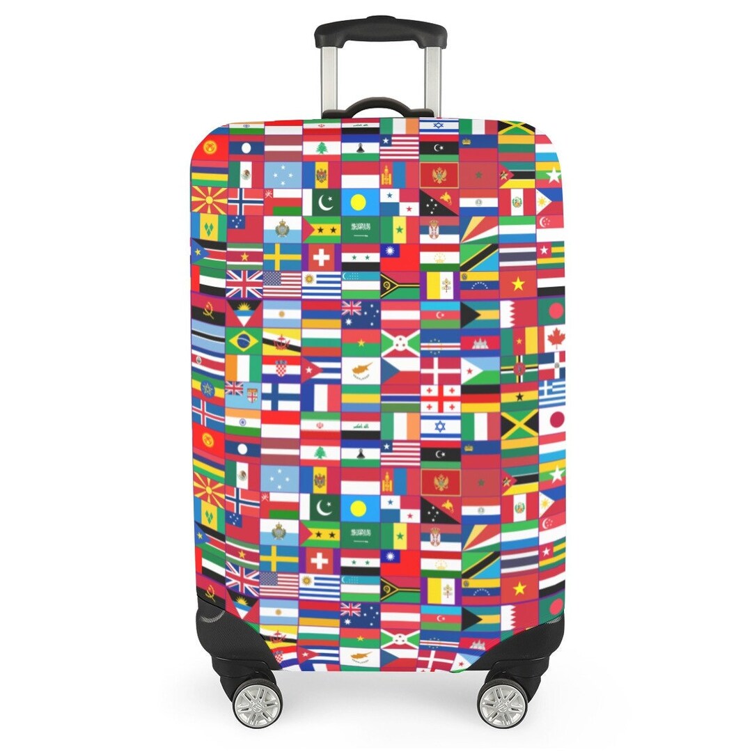 Flags Luggage Cover, with Belt, Print, Countries Flags, World Flag ...