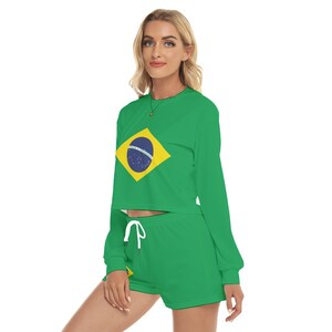 Brazil Sweatshirt, Pants Suit, Brazilian, Women, Ladies, Teens, Girls ...