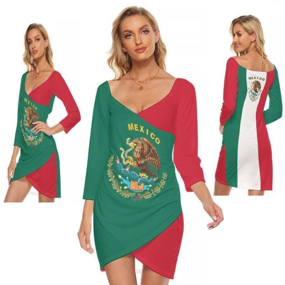 Robe mexicaine pour femmes, dames, adolescents, filles, drapeau du ...