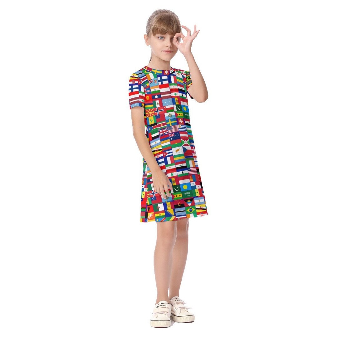 All Flags Kid's Dress, World, Flags, Design, Girls, Boys, Teens, Gifts ...