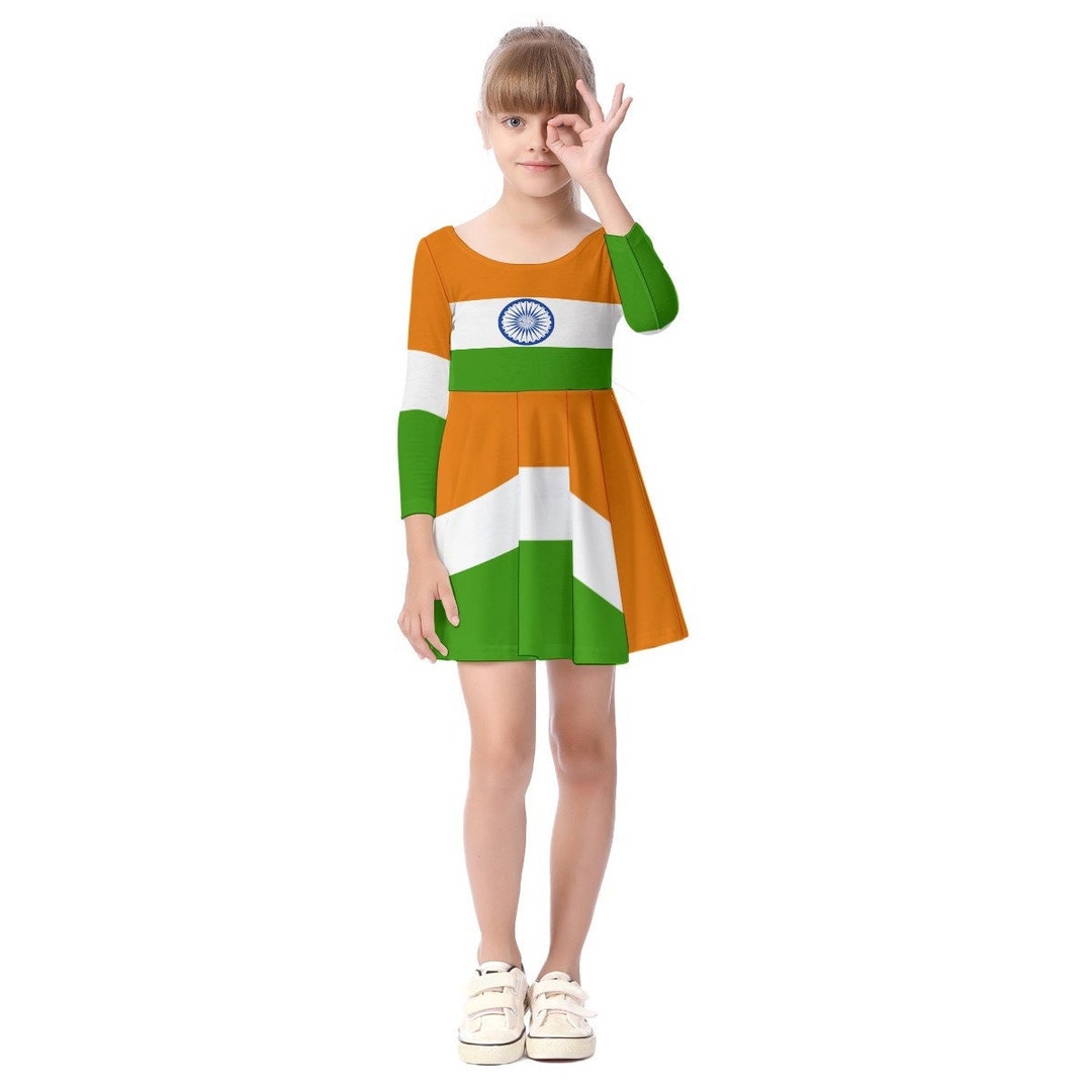 India Girls Dress, India Flag, Kids, Teens, Girl, Gifts, Hindu, Design ...