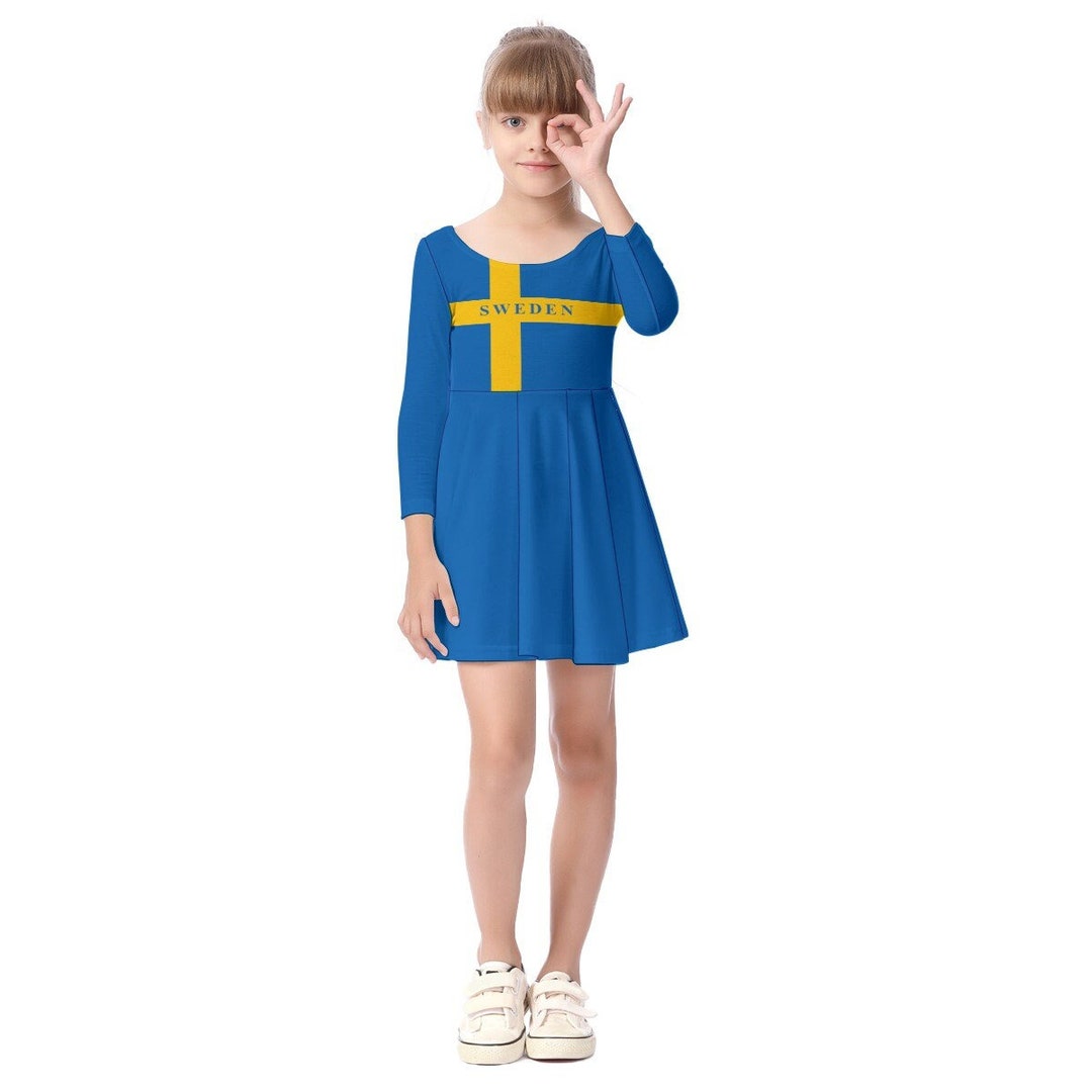 Sweden Girls Dress, Sweden Flag, Kids, Teens, Girl, Gifts, Design ...